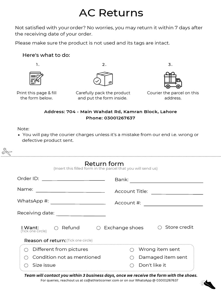 AC Return Form | PDF
