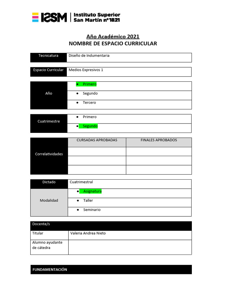 Modelo Programa - Proyecto 2021 EXPLICADO | Descargar gratis PDF | Evaluación | Diseño