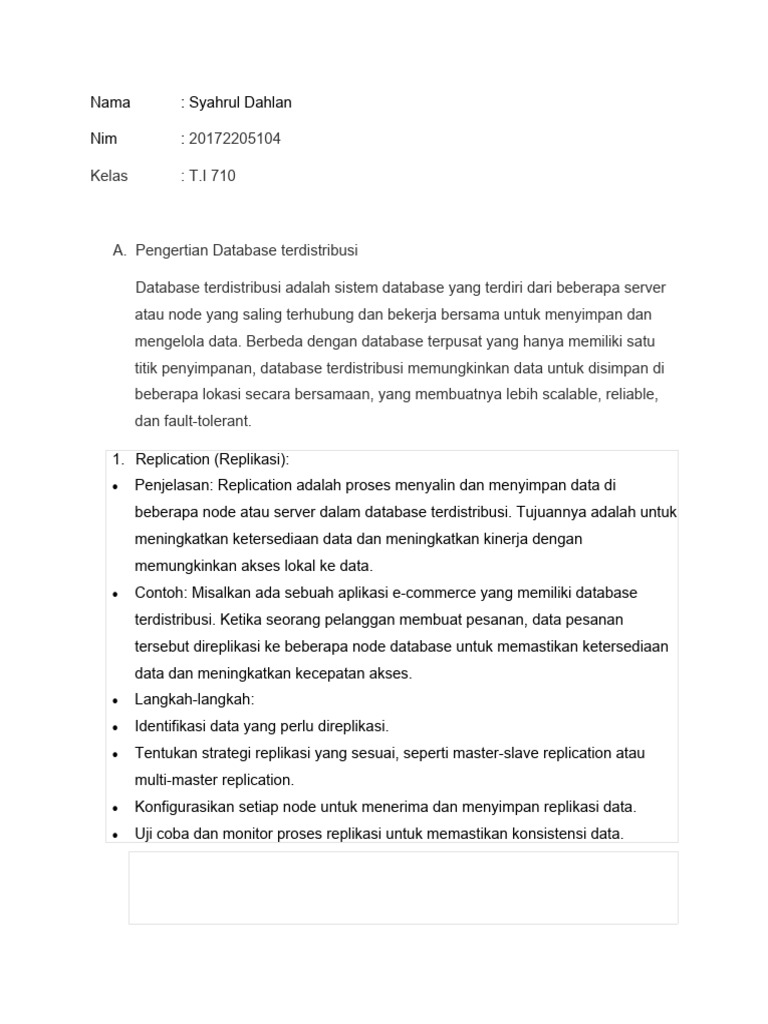 Tugas Database Terdistribusi | PDF