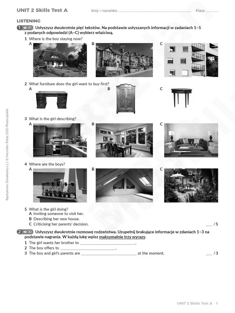 Unit 2 Skills Test A-1 | PDF