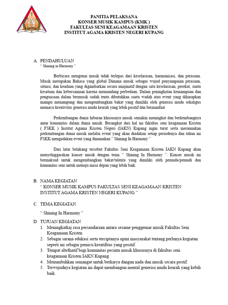 Konser Musik "Shining In Harmony" IAKN | PDF | Ilmu Sosial | Agama & Spiritualitas