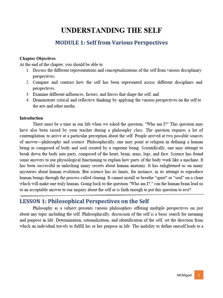 Understanding The Self | Download Free PDF | Id | Soul