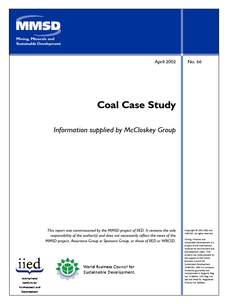 Coal Case Study: Information Supplied by Mccloskey Group | PDF | Coal ...