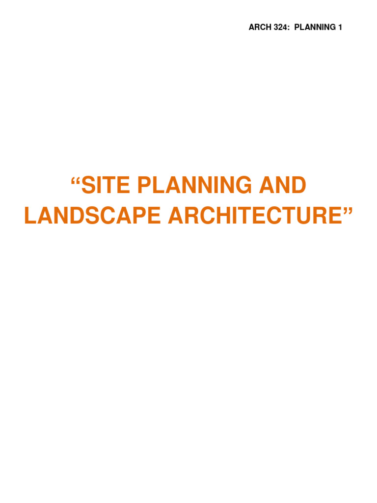 Site Planning | PDF | Architect | Design