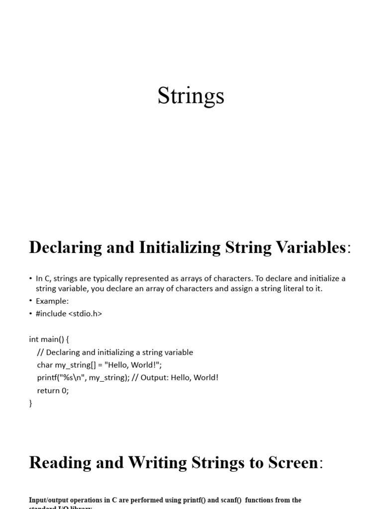 Strings | PDF | String (Computer Science) | Computer Data