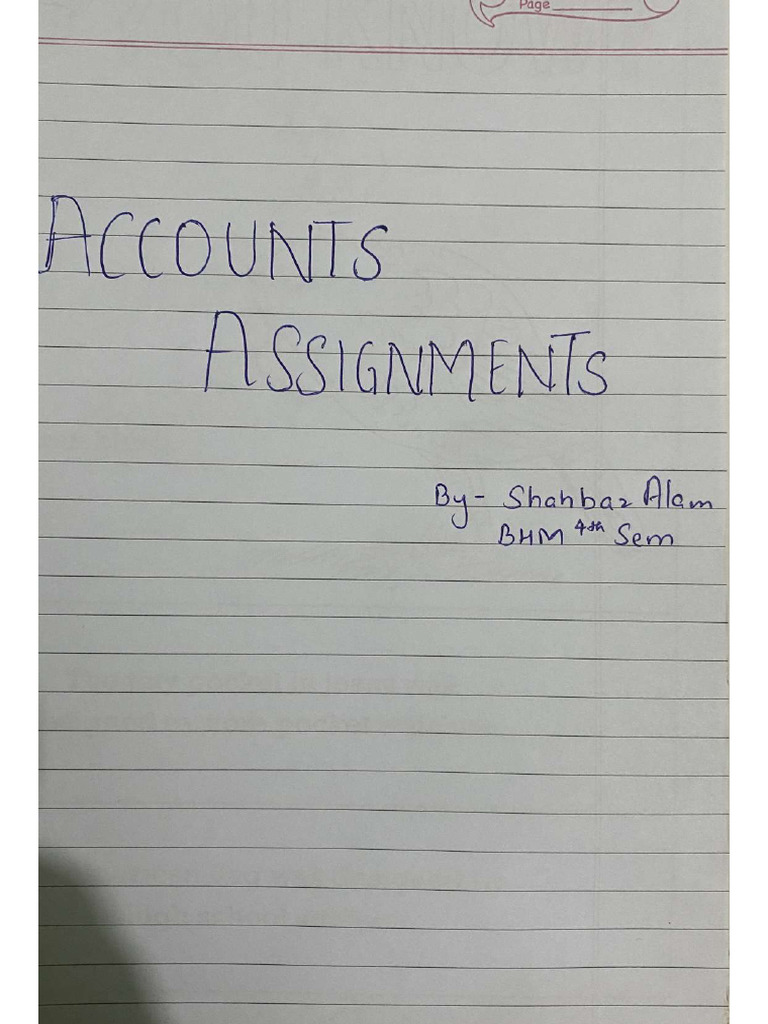 Accounts Assignement | PDF