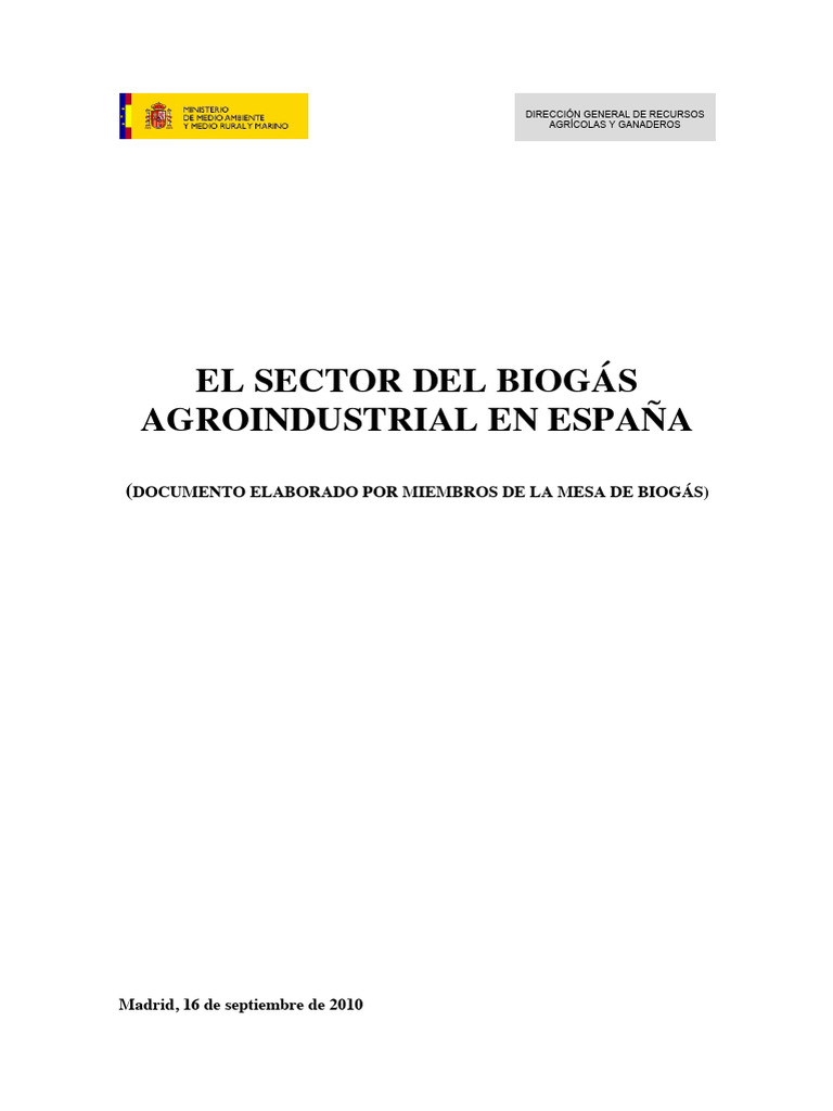 DOCBIOGASVersion21 09 2010 - tcm30 110139 | PDF | Biogás | Energía ...