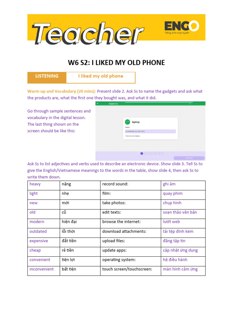 PCT - Pre-IELTS - W6 S2 - TN | PDF | Telephone | Mobile Phones