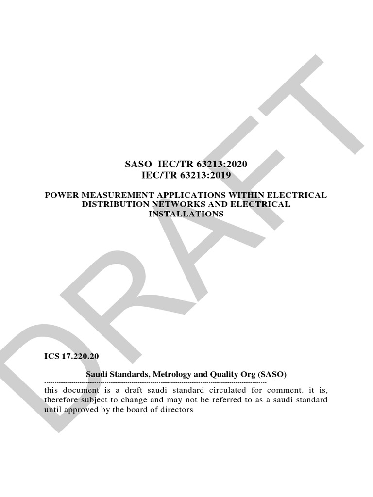 Saso Iec TR 63213 2020 e | PDF | Electrical Substation | Electrical Grid