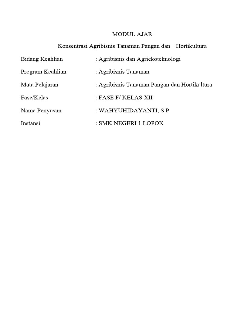 Modul Ajar KK Xii | PDF | Teknologi & Rekayasa