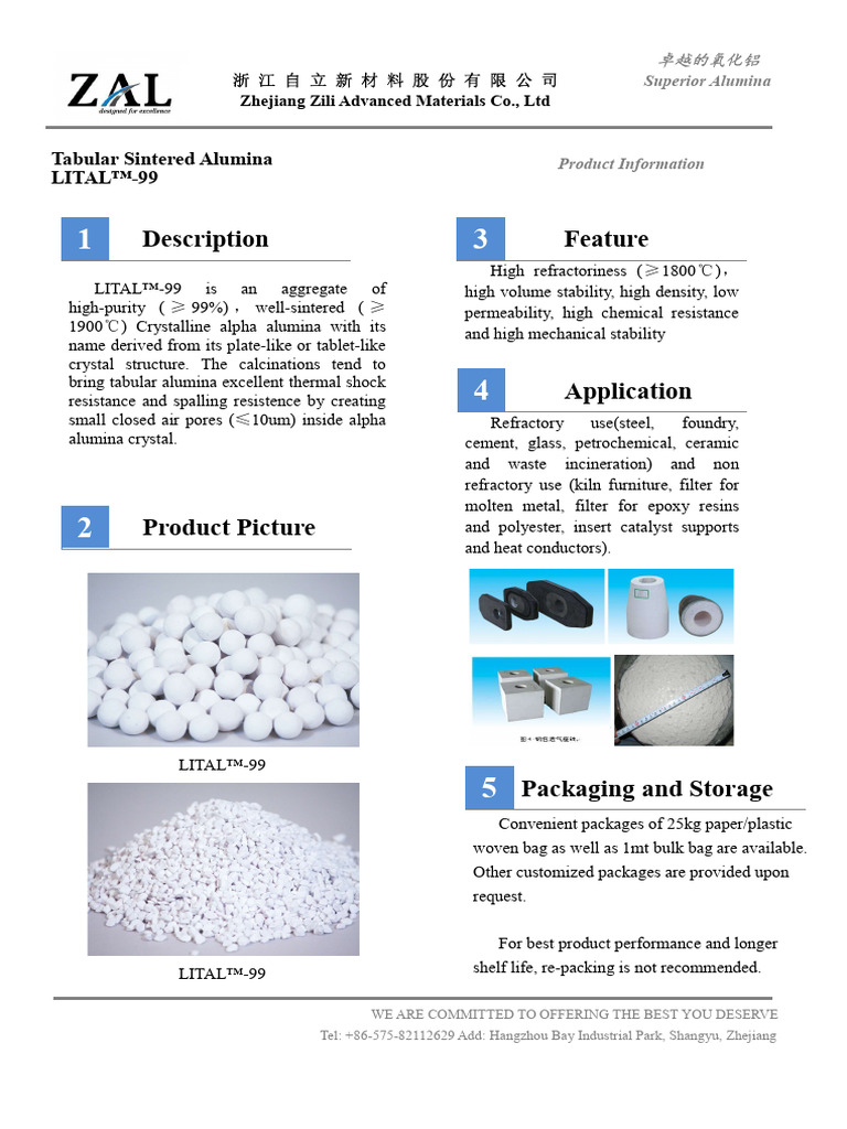 Tabular Alumina | PDF | Aluminium Oxide | Refractory