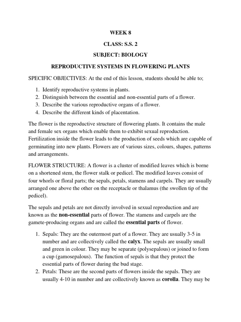 Flowering Plant Reproduction Guide | PDF | Flowers | Reproduction