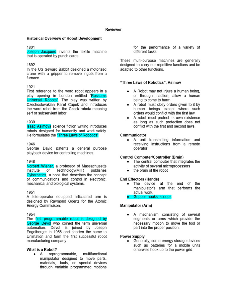 Reviewer in Robotics Technology | PDF | Robot | Robotics