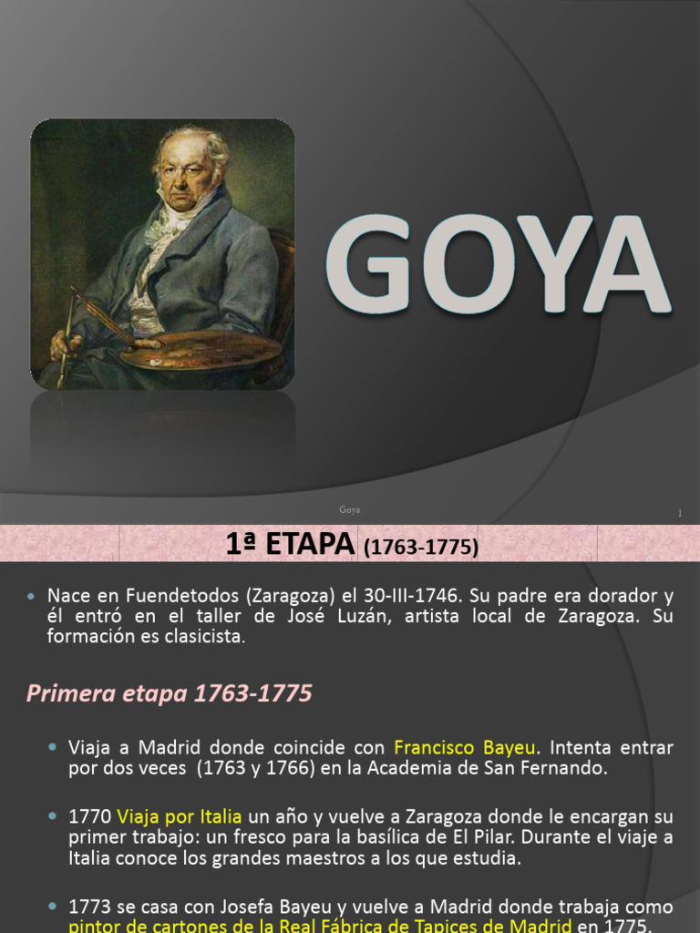 Evolución del arte de Goya: etapas y obras | PDF | Francisco Goya ...