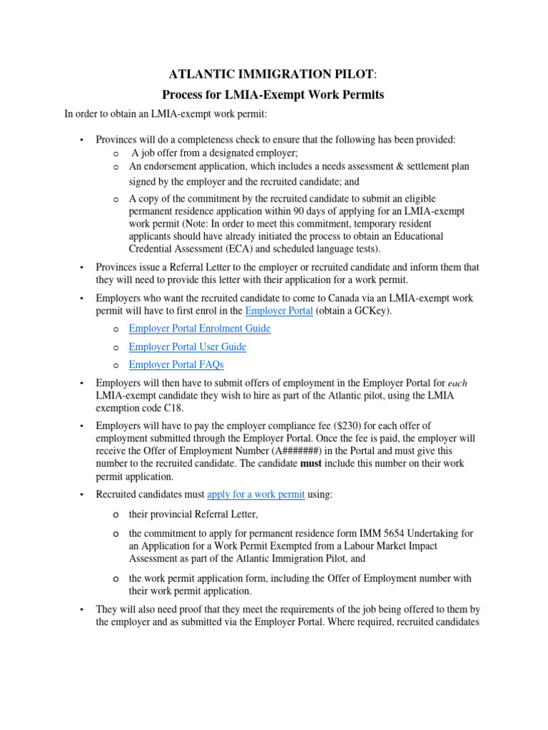 LMIA-exempt Work Permits EN | PDF | Human Migration | Immigration