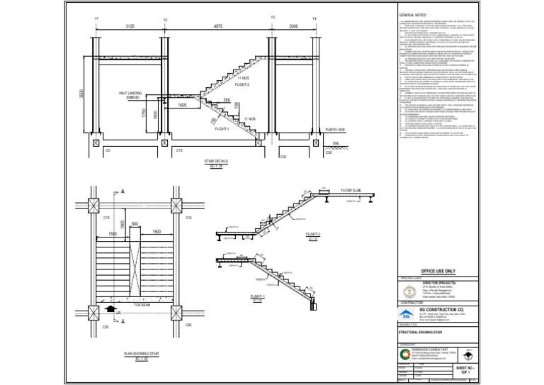 Stair SG Construction 12112022 Working DRG | PDF | Screw | Structural Steel