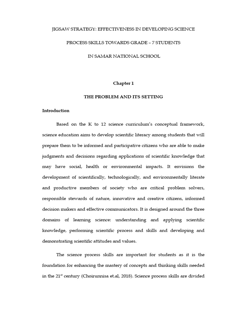 JIGSAW STRATEGY Merged Chapters | PDF | Learning | Science