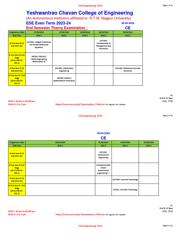 18 Ese Tt Be B Tech Even 23 24 Sem 3457 From 270524 Civil Engg Pdf