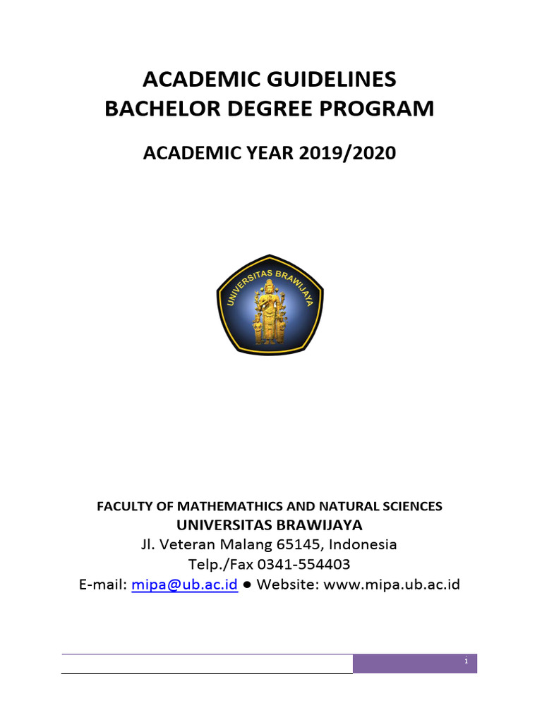 Httpsstatistika - Ub.ac - Idwp contentuploads202010ACADEMIC GUIDELINES FOR BACHELOR PROGRAM 2019 ...