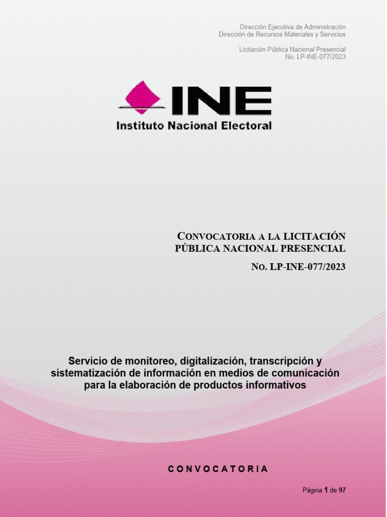 LP Ine 077 2023 | Descargar gratis PDF | Regulación | México