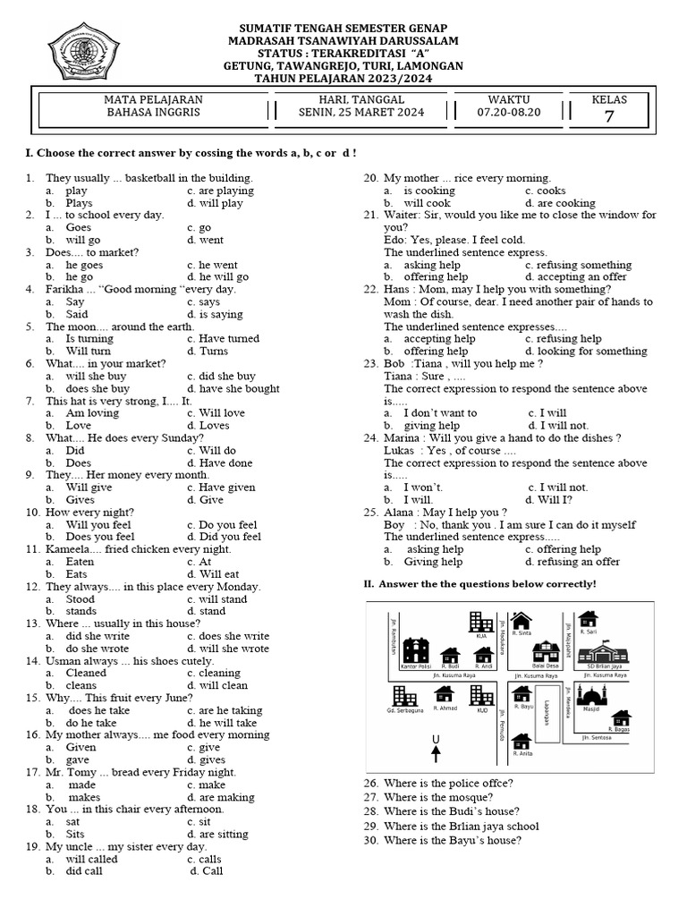 english genap 2023-2024 | PDF