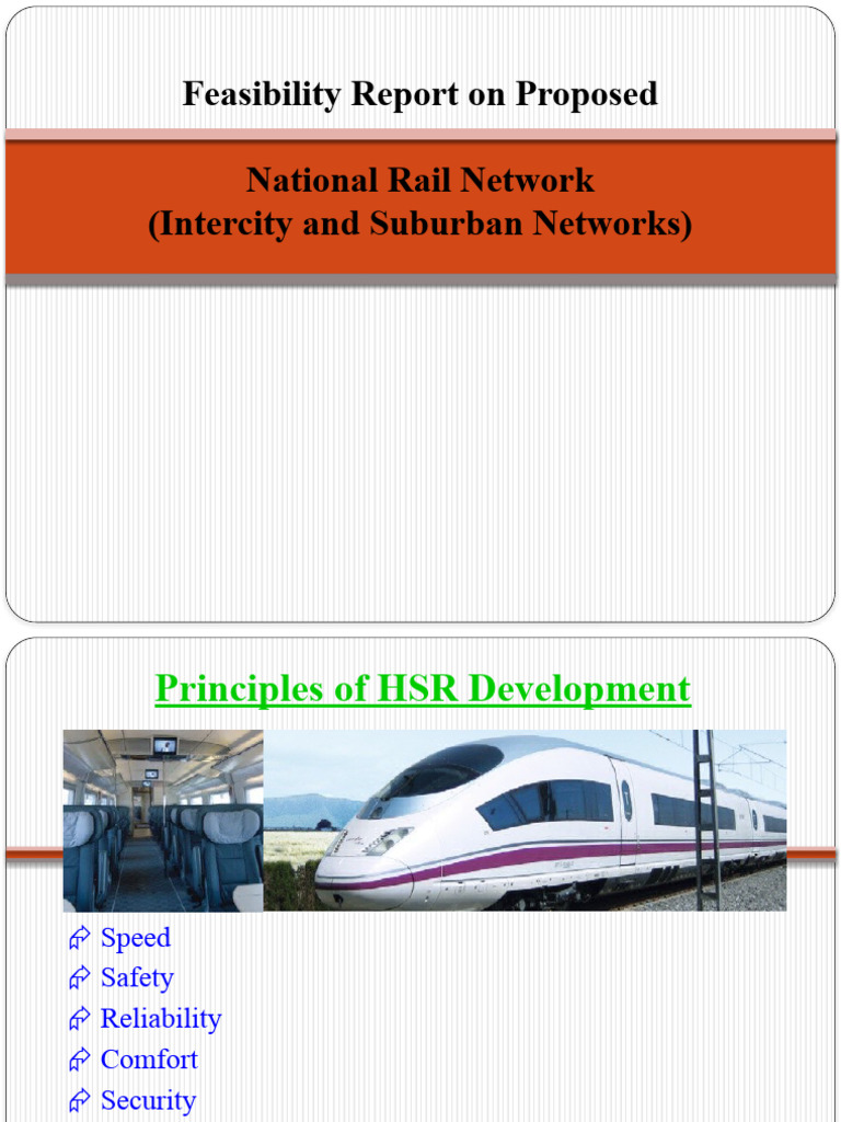 Feasibility Report - Presentation | PDF | Train | High Speed Rail