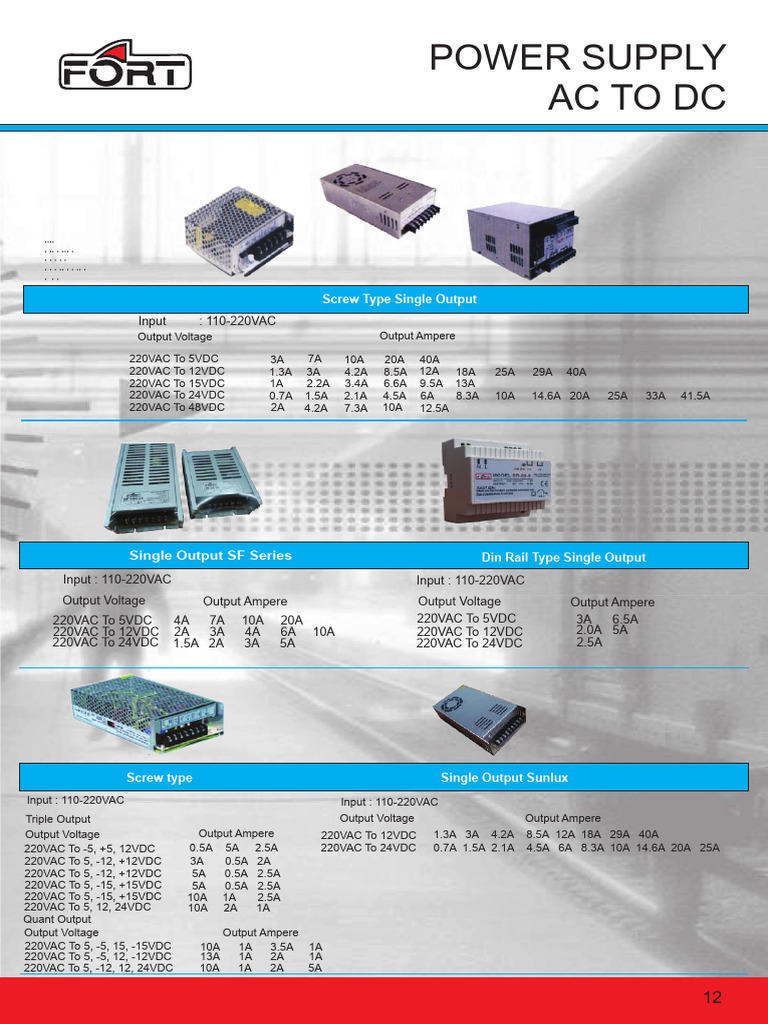 2019 Fort Power Supply Catalog | PDF | Power Supply | Power (Physics)