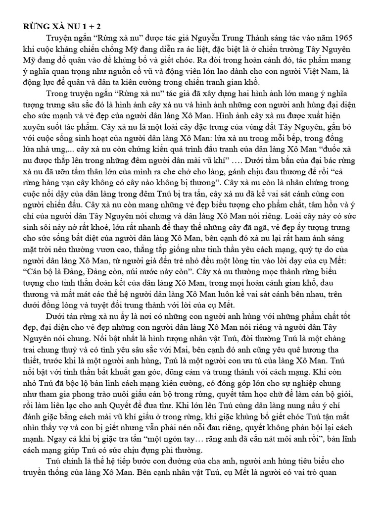 RừNg Xà Nu 1 + 2 | PDF