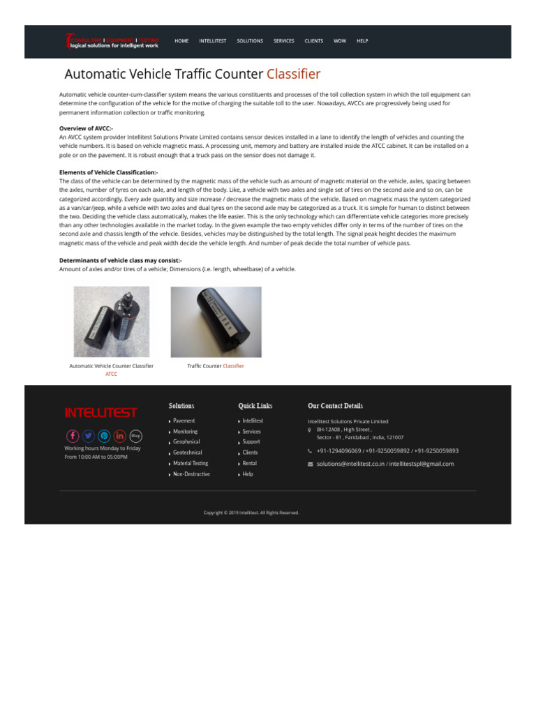 Automatic Vehicle Traffic Counter Classifier in India | PDF | Tire | Truck