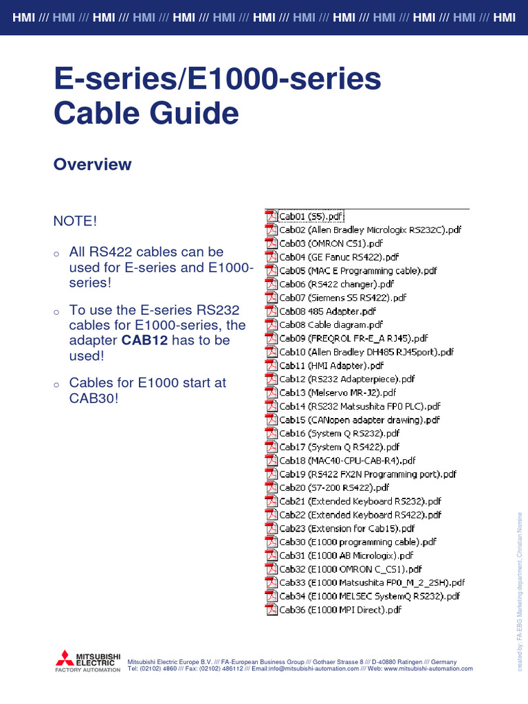 E-Series - E1000-Series Cable Guide B | PDF | Equipment | Information And Communications Technology