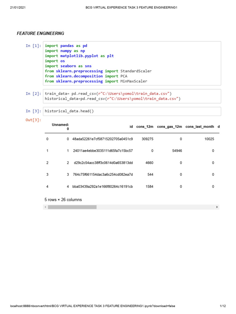 BCG Virtual Experience Task 3 Feature Engineering1 | PDF | Principal Component Analysis ...
