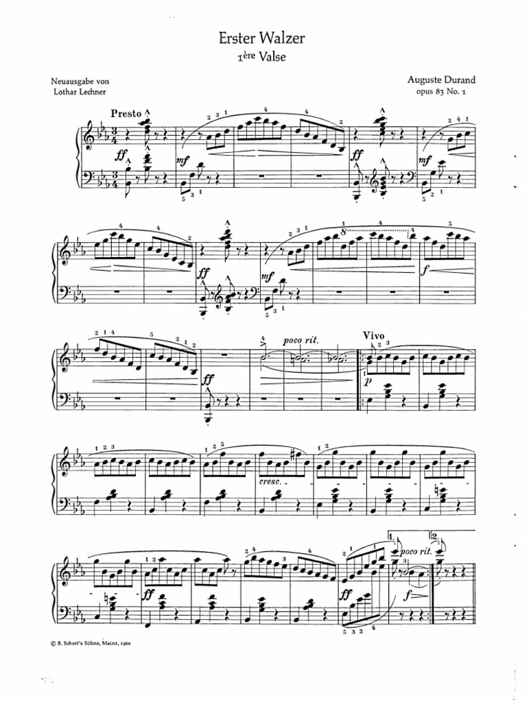 Durand Erster Walzer | PDF