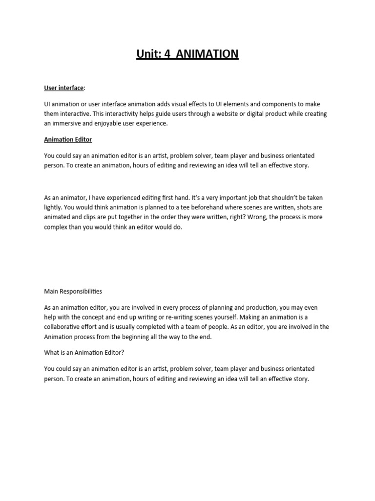 Animation Pdf Animation