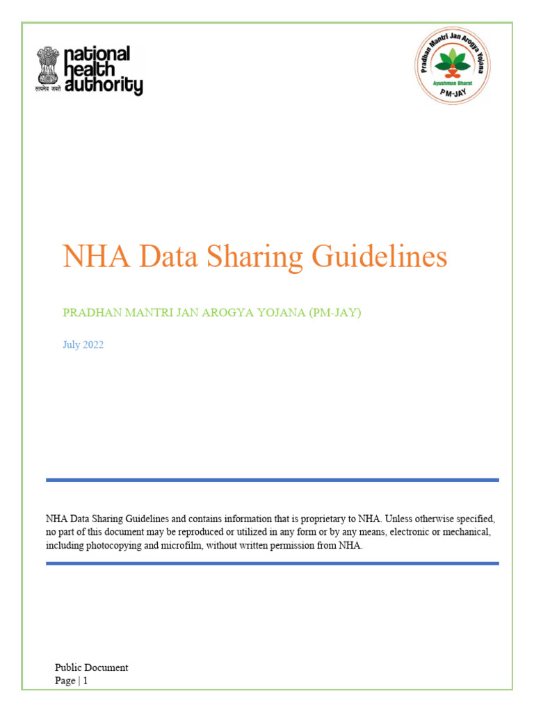 NHA-Data-Sharing-Guidelines | PDF | Information Security | Electronic Health Record