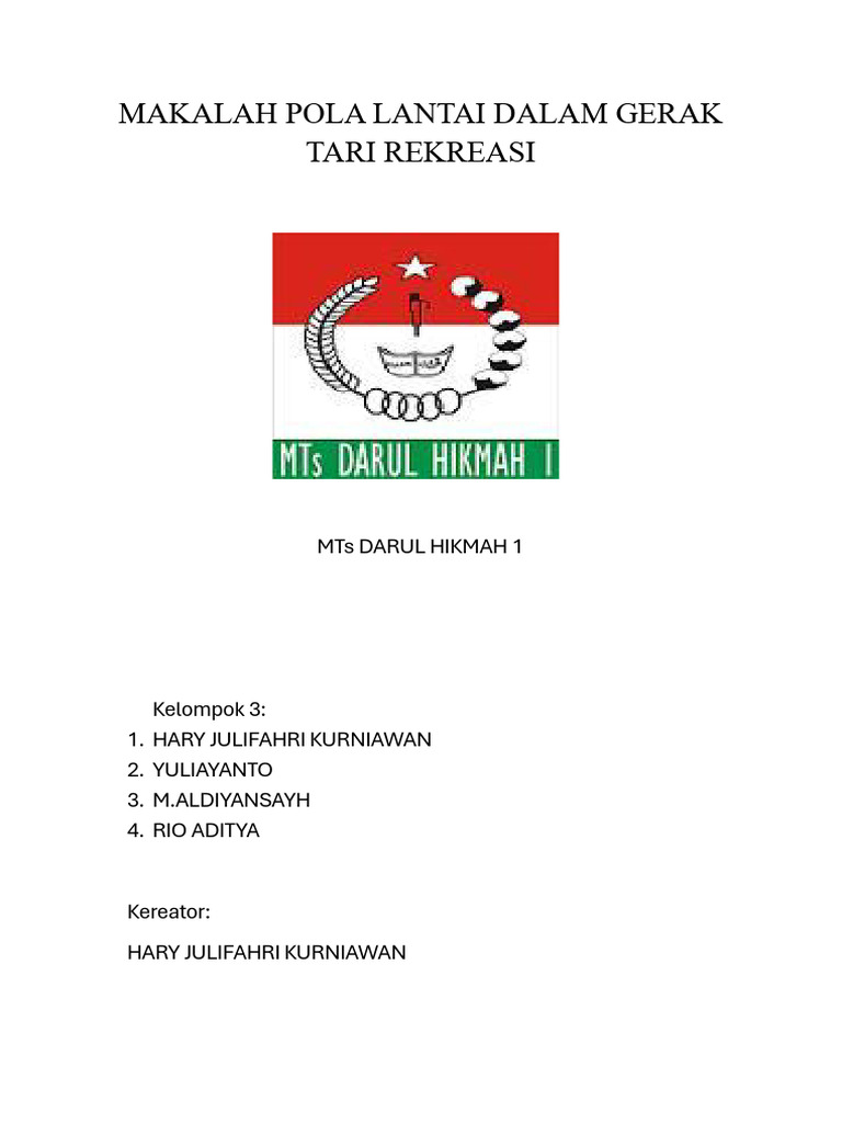 Saya Sedang Berbagi 'Pola Gerak Tari ' Dengan Anda | PDF