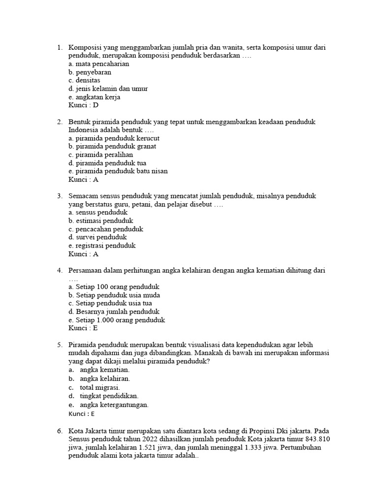 Soal Geografi Kelas 11 2023.2024 | PDF