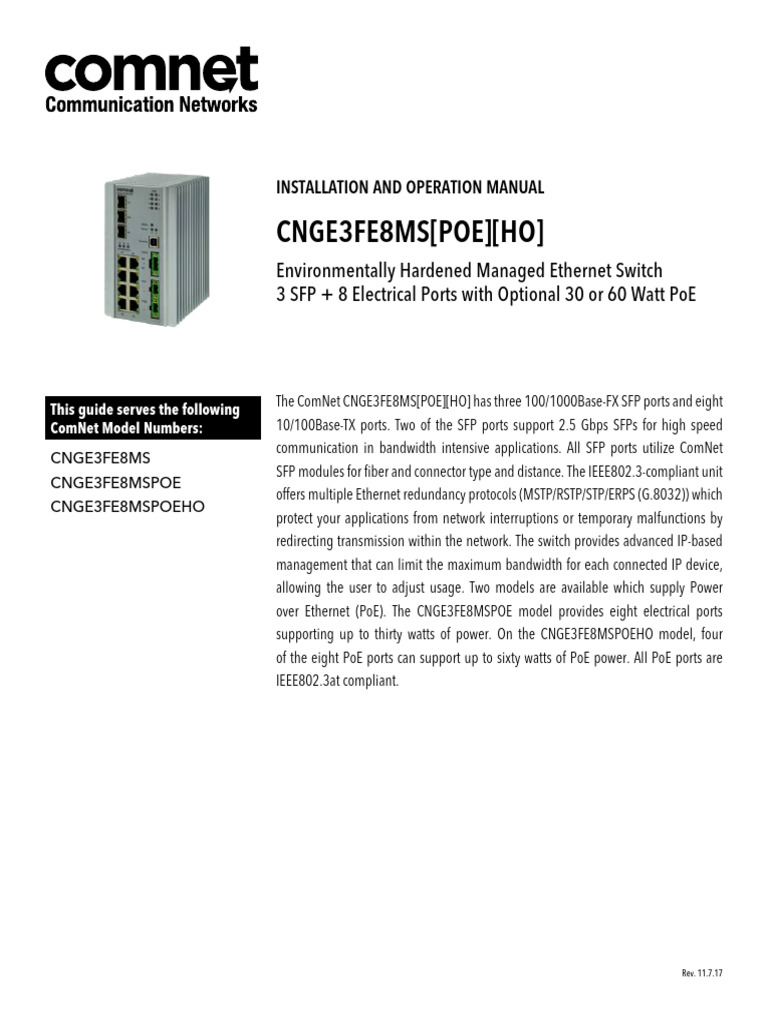 Ethernet Switch Installation Guide | PDF | Ip Address | I Pv6