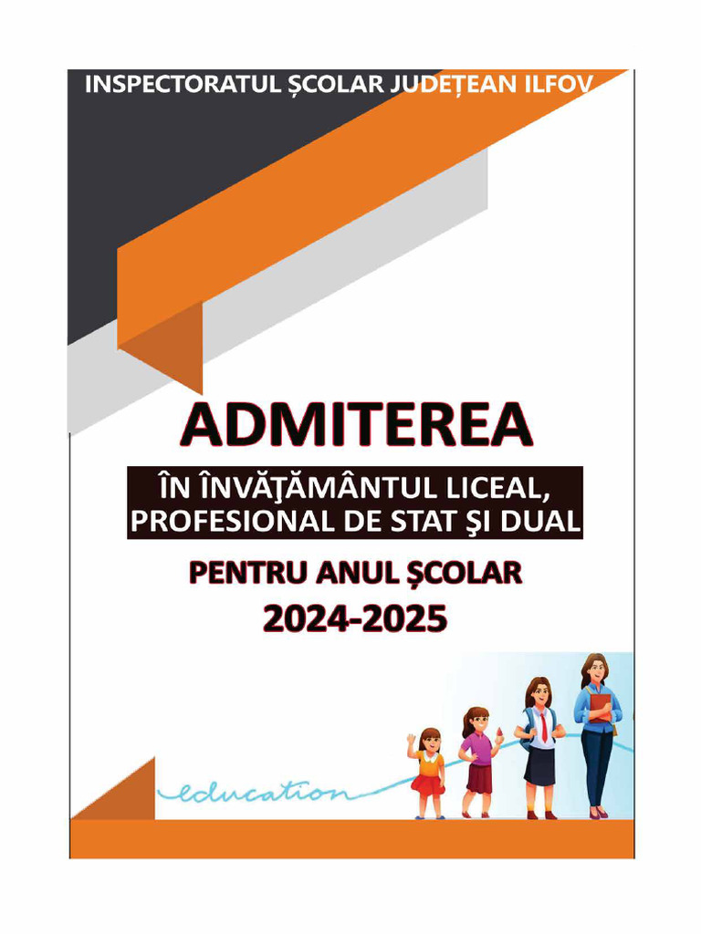 Brosura Admitere 2024-2025 - Isj Ilfov | PDF