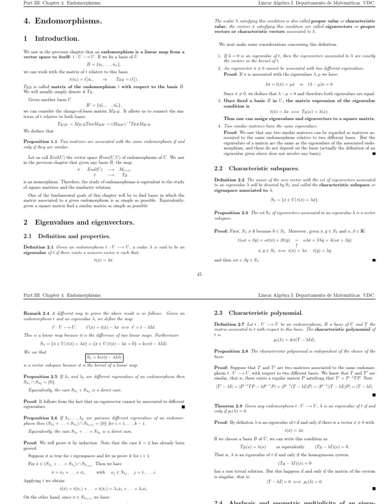 Theory3 4 Eigen Vectors And Eigen Values Pdf Eigenvalues And Eigenvectors Linear Map