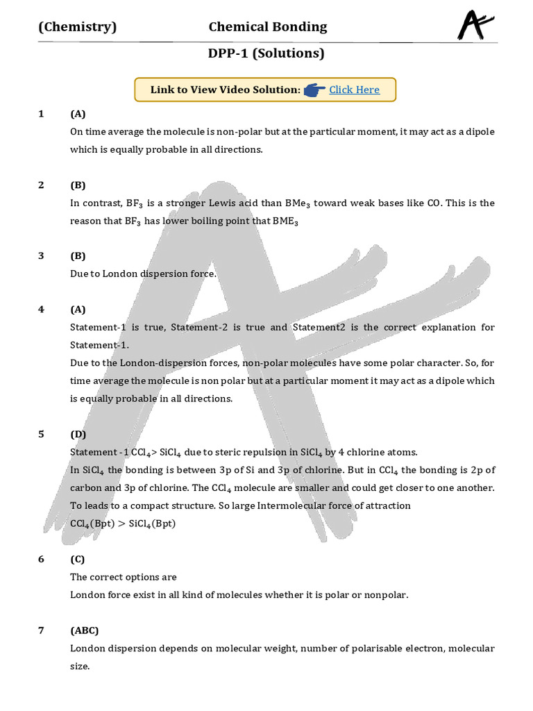 Chemical Bonding Concepts Explained | PDF | Chemical Polarity ...
