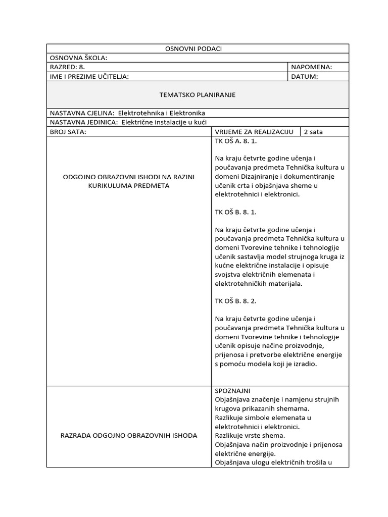 2.električne Instalacije U Kući | PDF