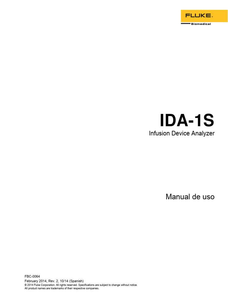 Manual Usuario Fluke IDA 1S | PDF | Instituto Nacional de Estándares y ...