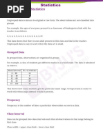 Grade 10 Statistics Chapter Notes | PDF | Mean | Standard Deviation