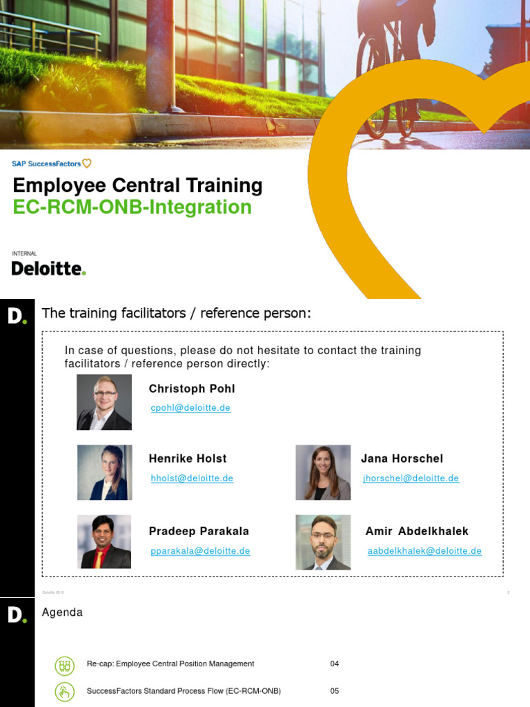 EC Trainings Session 3 EC-RCM-ONB-Integration | PDF | Employment ...