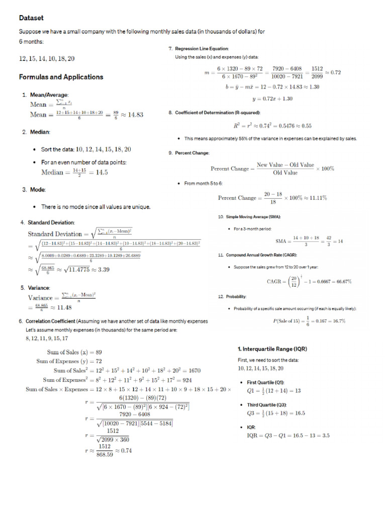 Formulas Pdf