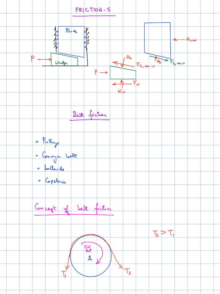 Pulley Torque and Friction Analysis | PDF