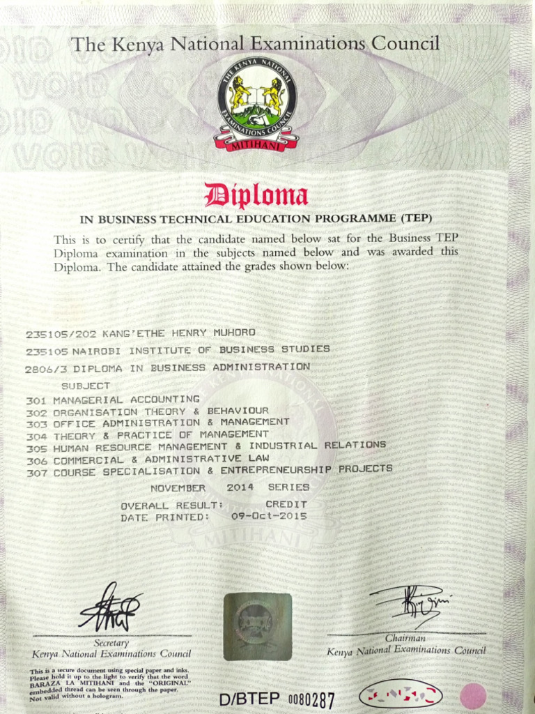 Diploma Certificate | PDF