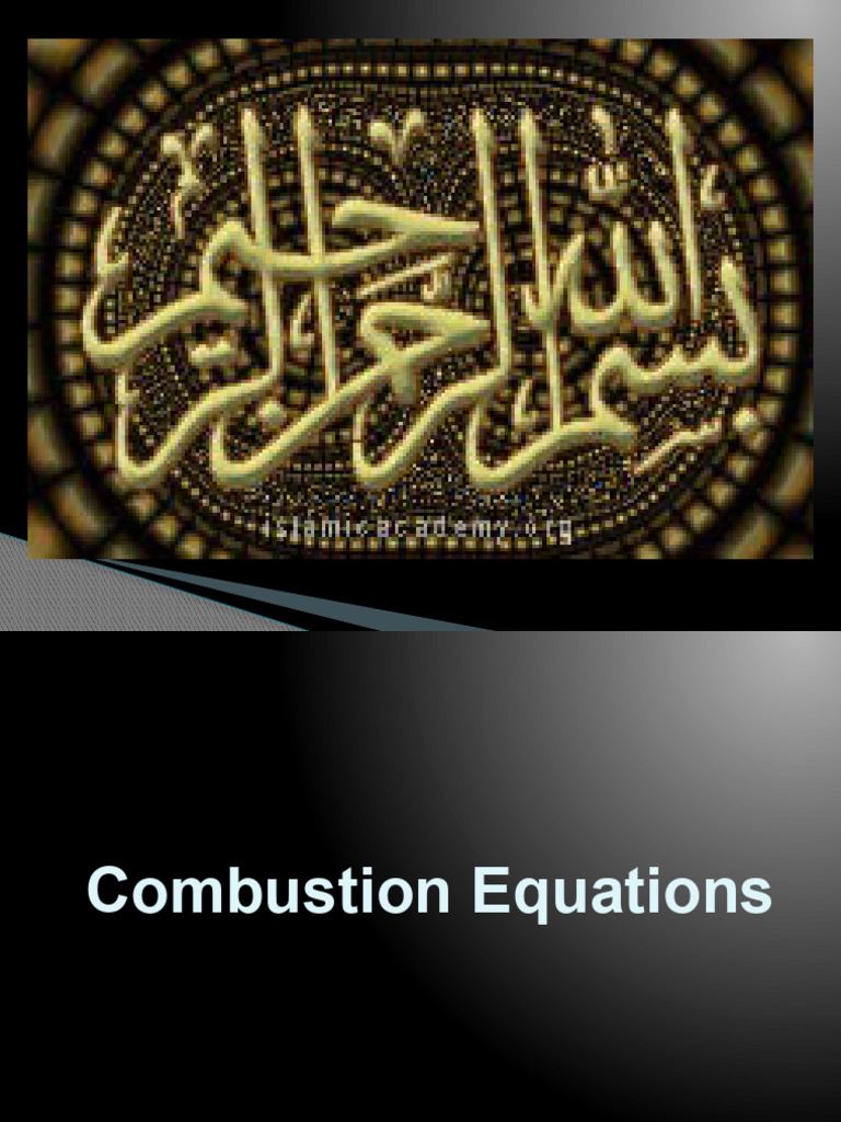 LEC-3 Combustion Equation | Download Free PDF | Combustion | Oxygen