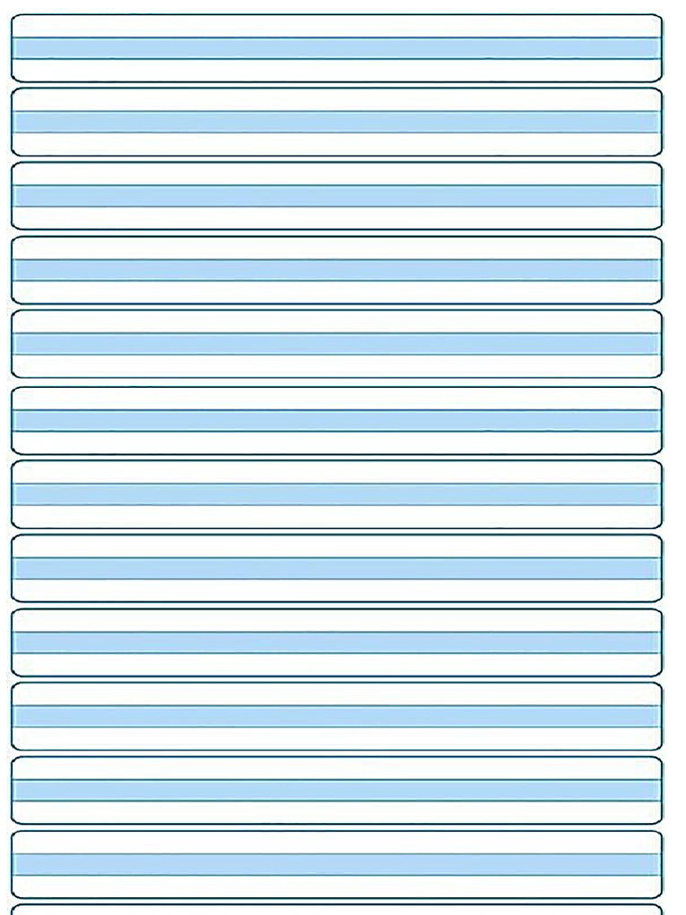 Pauta dupla ou tirinha azul para caderno | PDF
