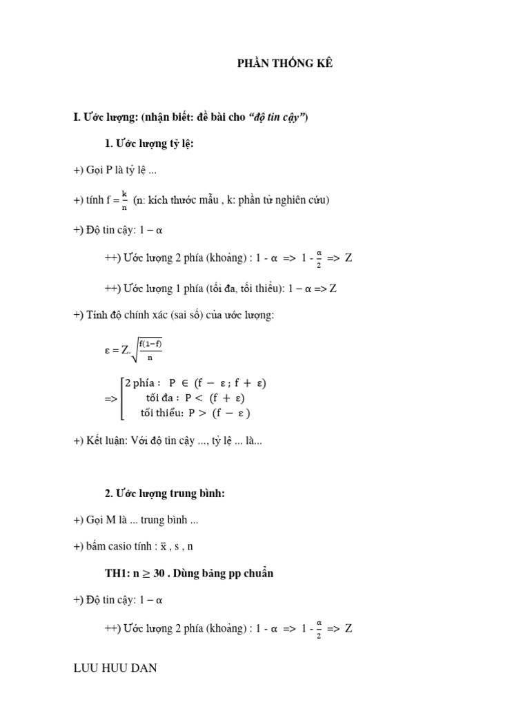 Tong Hop Thong Ke | PDF